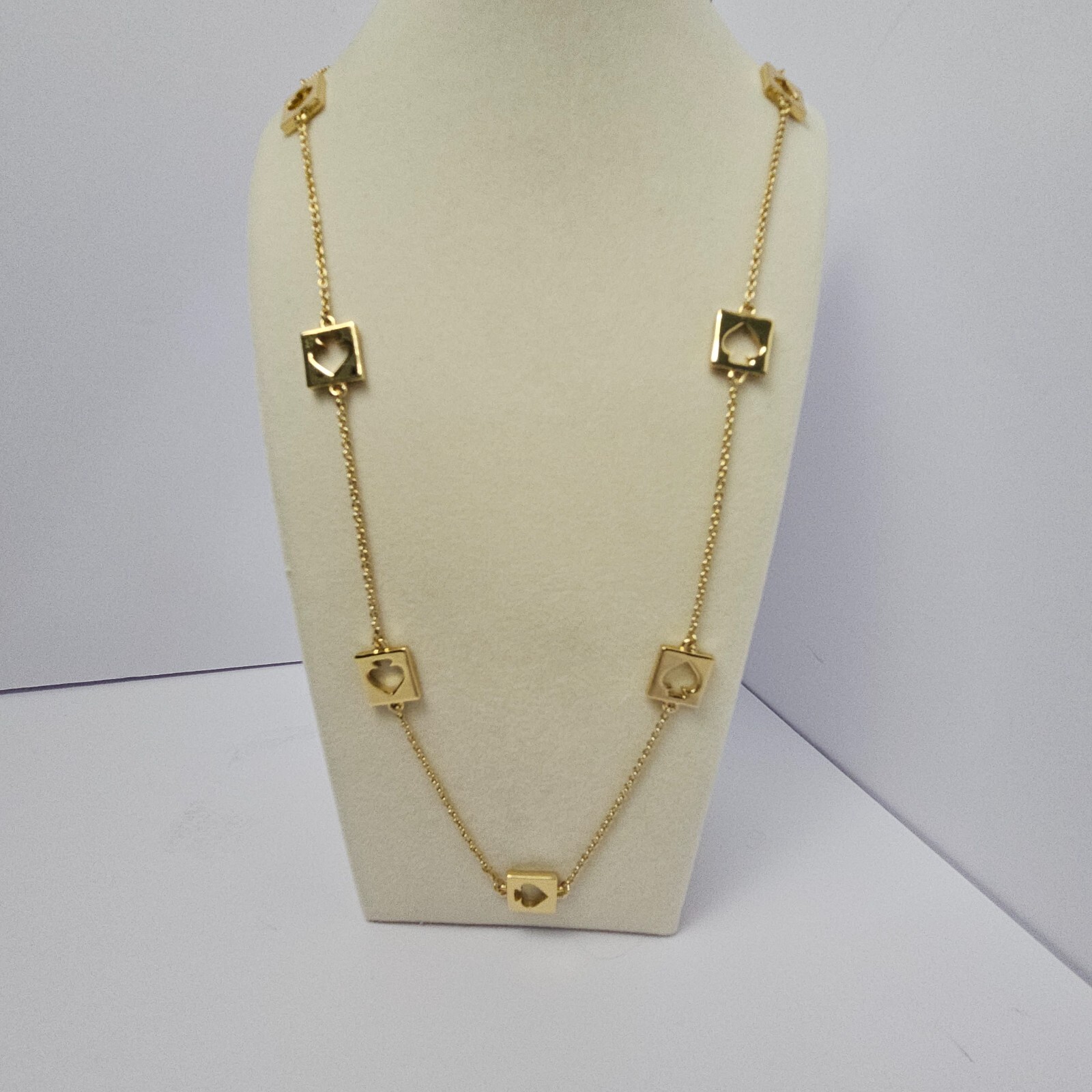 Kate Spade Cut Out Spade Signature Logo Gold Plated N… - Gem