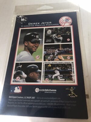 NY Yankees DEREK JETER 4X6 set of Postcards (5 assorted postcards) 2007 ...