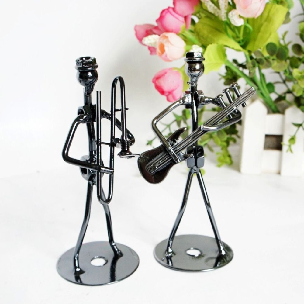 8pcs Iron Band Man Model Musician Musical Instrument Figurine | eBay