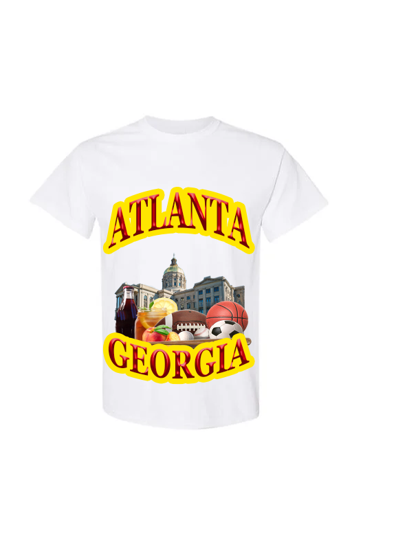 Atlanta, Georgia city theme graphic T-shirt Unisex Adult 100% Heavy ...