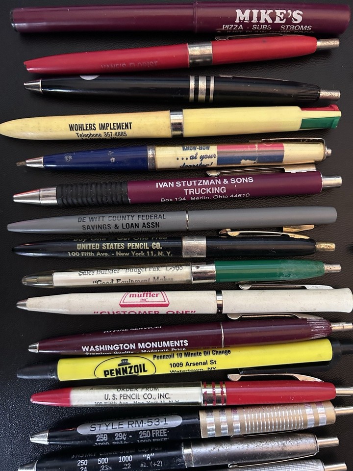 PEN LOT (116 pcs) Advertising Ballpoint Pens & Manufacturer Samples | eBay