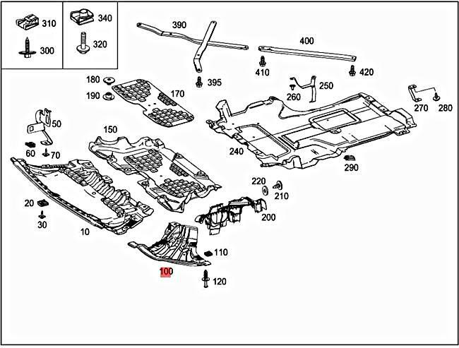 Genuine MERCEDES C238 S213 W213 Cover engine comp. Lower 2135202700 | eBay