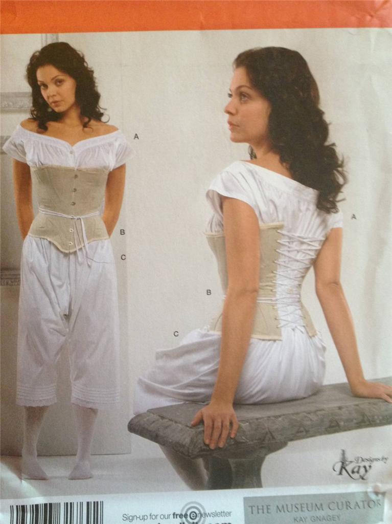 Simplicity Sewing Pattern 2890 Drawers Chemise and Corset Costumes Sz ...