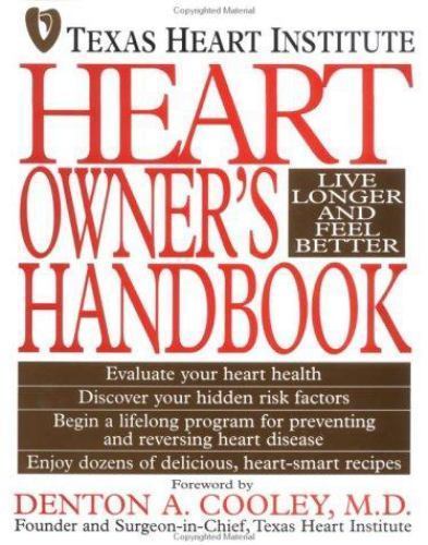 Heart Owner's Handbook by Texas Heart Institute (1995, Trade Paperback ...