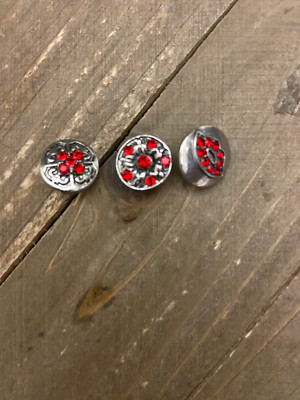 Mini Ginger Snaps - Red Rhinestone set of 3 mini Snaps | eBay