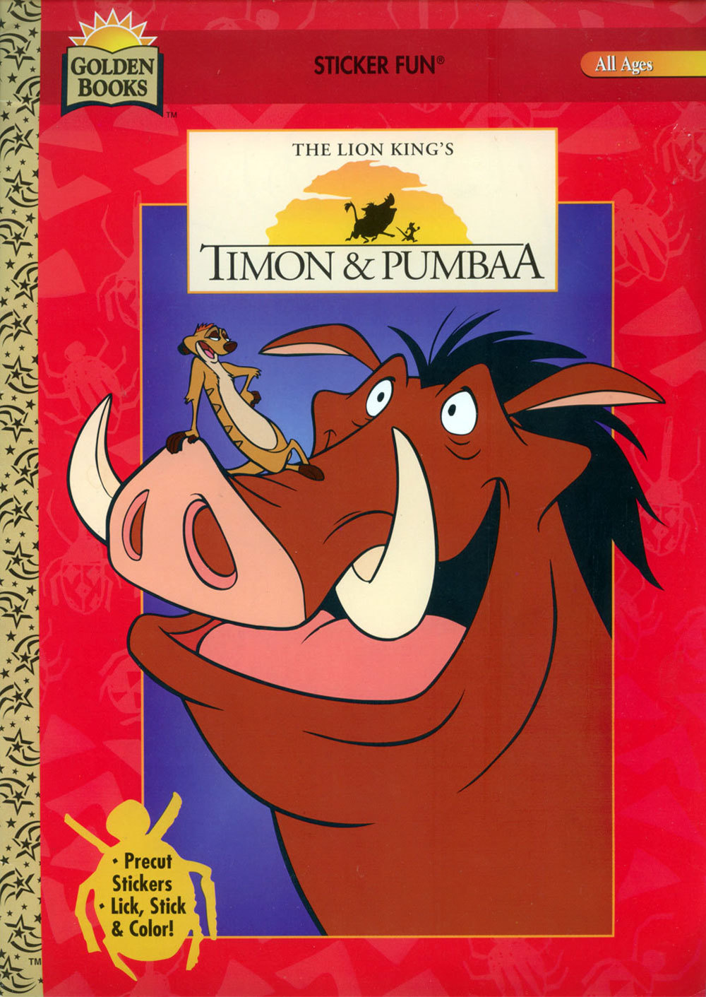 Timon & Pumbaa coloring sticker book RARE UNUSED | eBay