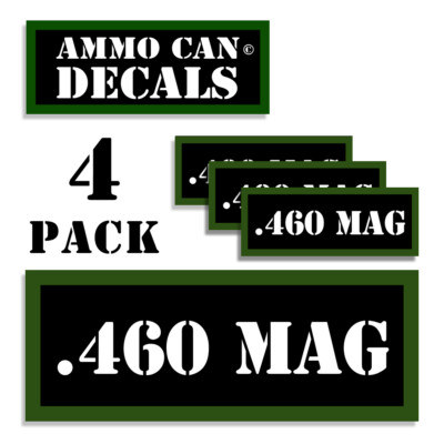 460 MAG Ammo Can LABELS STICKERS DECALS for Ammunition Cases 3"x1.15 ...