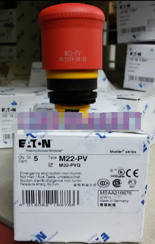 1PCS New Eaton Moeller M22-PV M22-PVQ Emergency Stop Pushbutton Switch ...