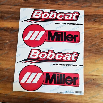 Replacement Miller Welder Generator BOBCAT Red Laminated Decals ...