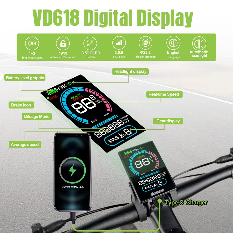 VD618 Display CAN Protocol For Bafang Mid Motor BBS01 BBS02 BBS-HD ...