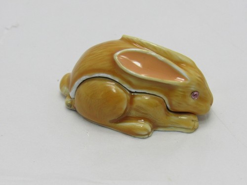 Monet Enameled Bunny Rabbit with Pink Rhinestone Eyes Collectible ...