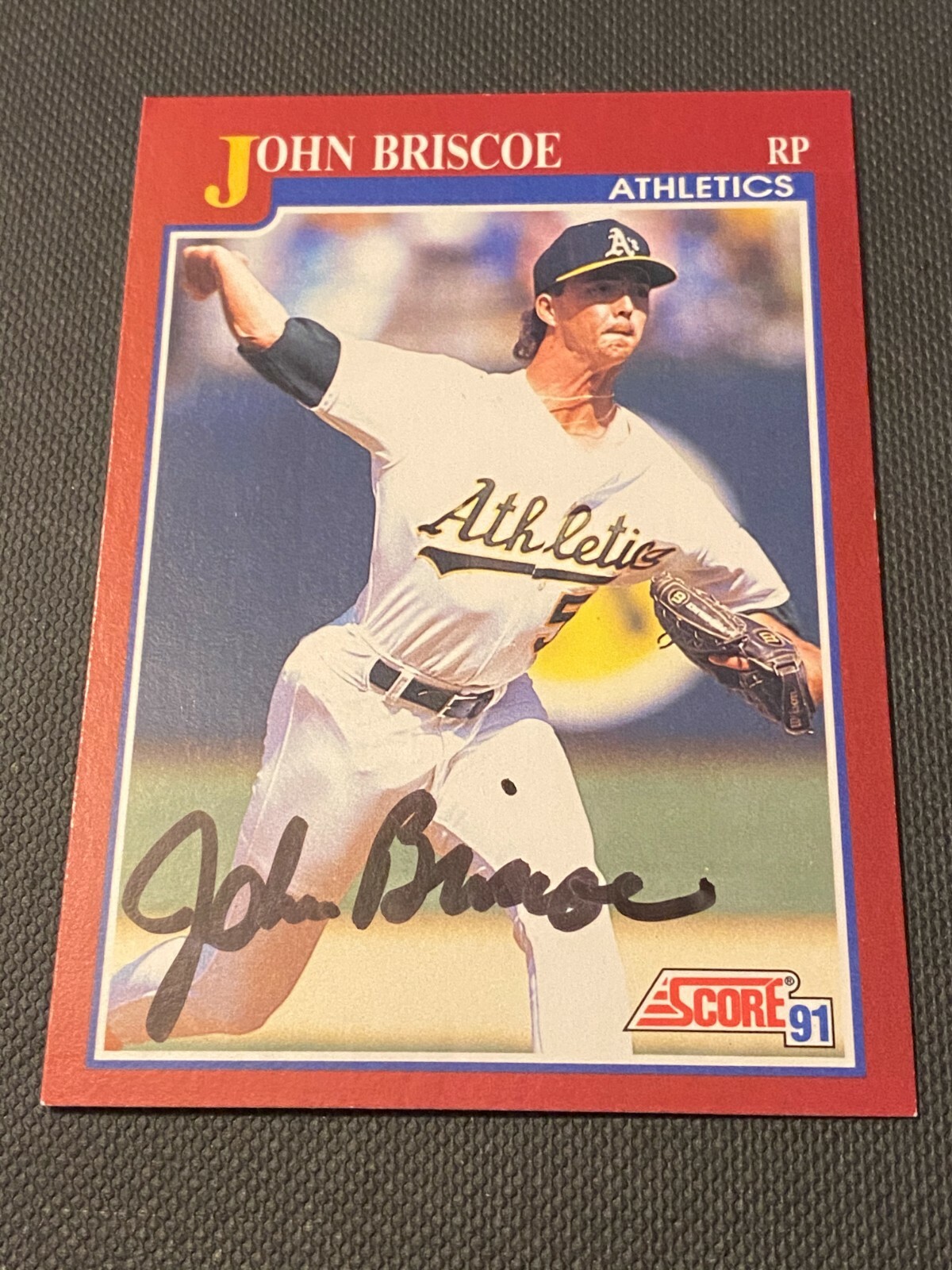 John Briscoe Signed 1991 Score Card Auto Oakland Athletics A's ...