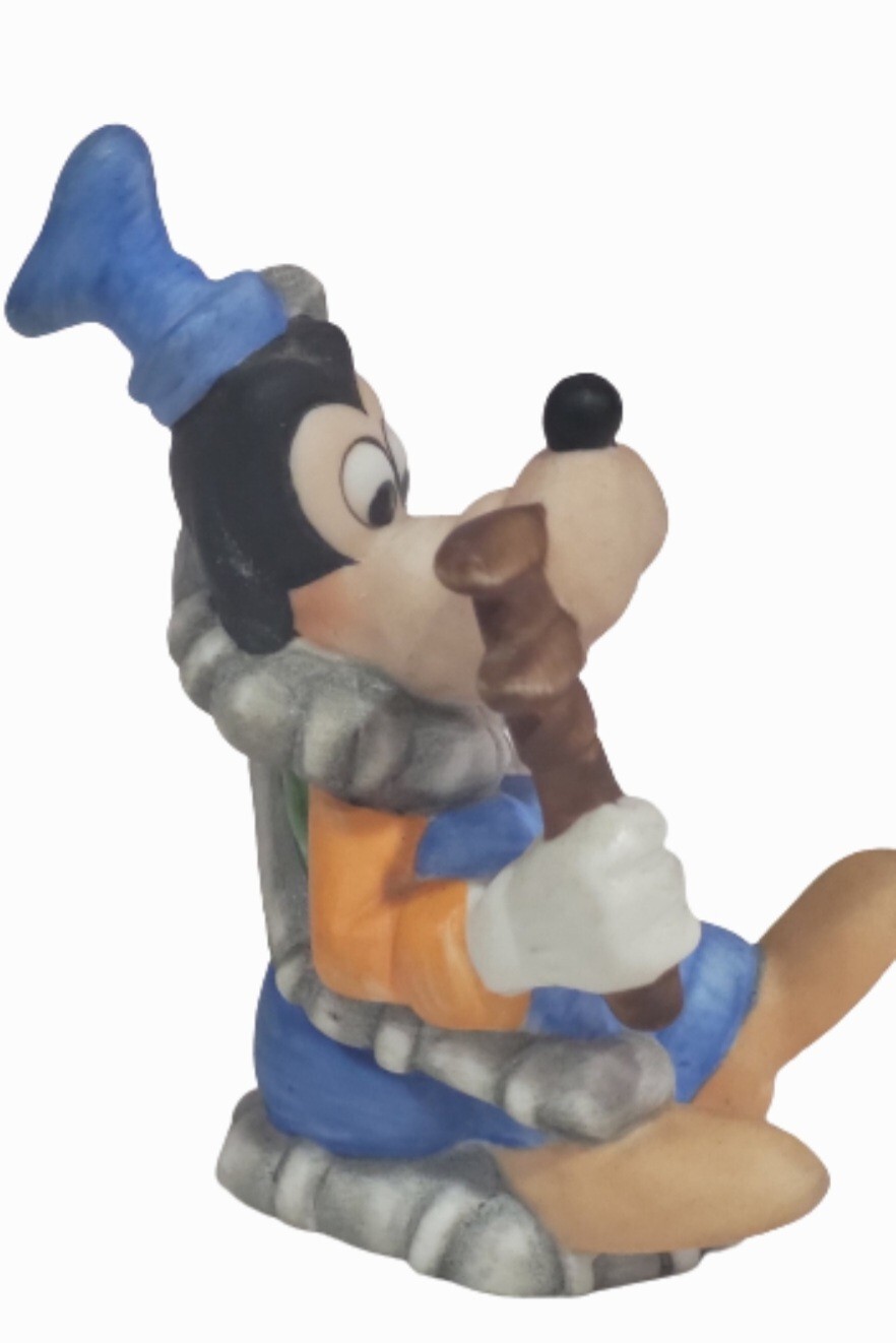3" Walt Disney Productions Porcelain Bisque Figurine Goofy Plumber ...