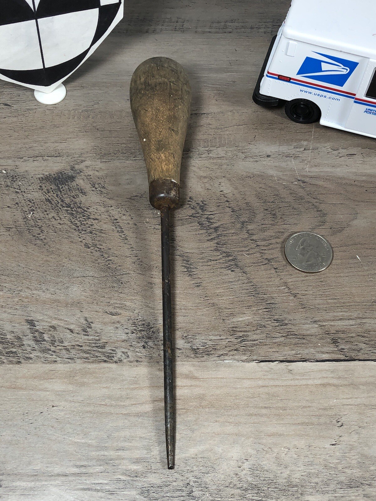 Vintage Awl Tool Or Ice Pick? with Wood Handle | eBay