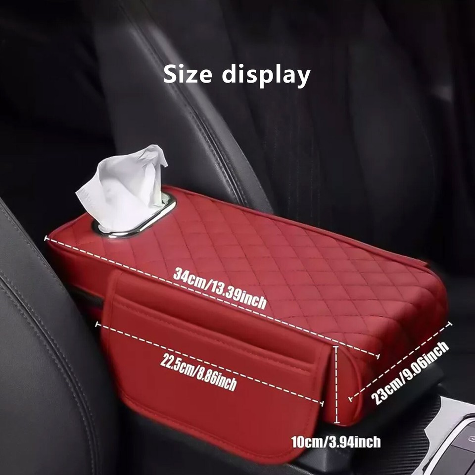 Car Armrest Cushion Cover Center Console Mat Storage Pad Interior ...