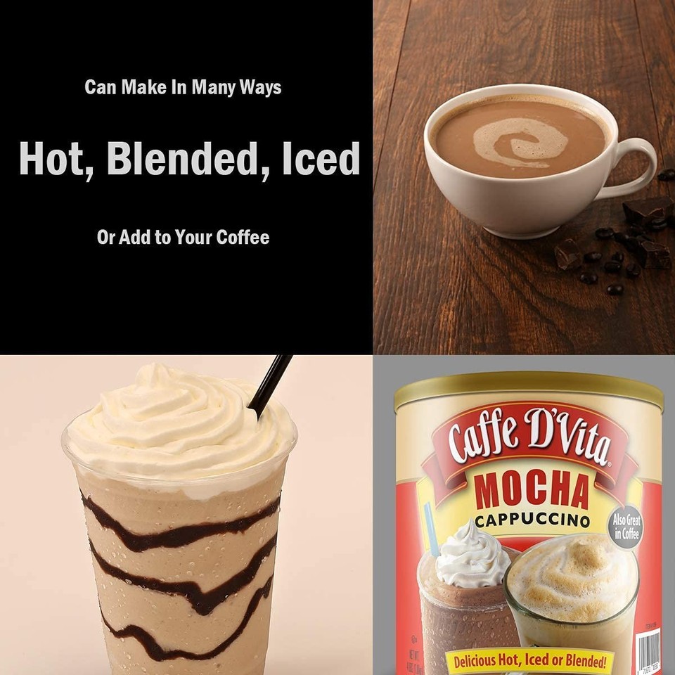 Caffe D'vita Mocha Cappuccino Mix - Mocha Powder Mix, Instant ...