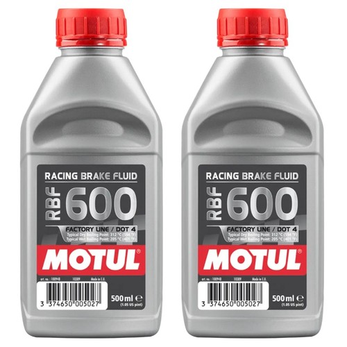 Set 2x 500ML Huile MOTUL Racing Brake Fluid Rbf 600 Factory Line 500 ML ...