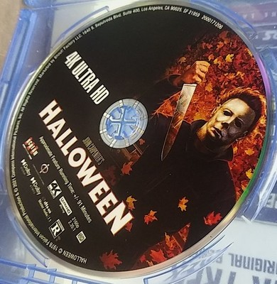 Halloween Disc Only Ultra HD 4K Original 1978 Film Region Free Sagafoo ...