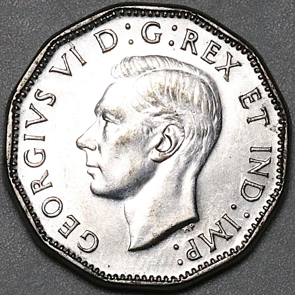 1945 Canada 5 Cents Nickel GEM BU King George VI WW II Coin (25122403R ...