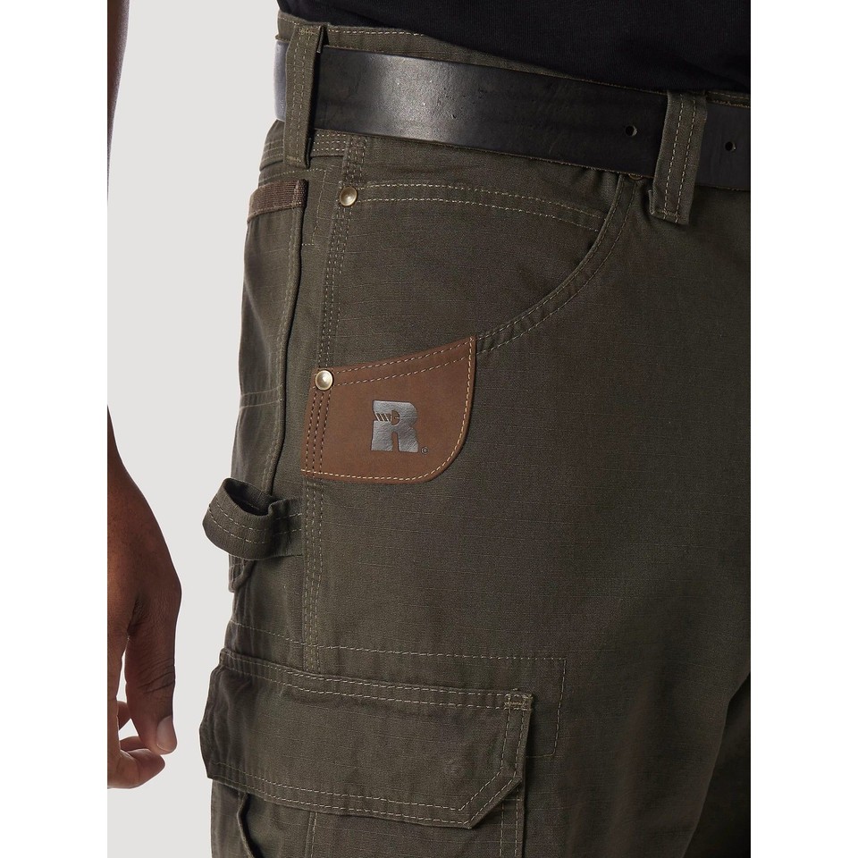 Wrangler Riggs Workwear Shorts Irregular Cargo Pockets Olive S 54"x11 ...
