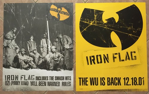 WU TANG CLAN Rare 2001 DOUBLE SIDE PROMO POSTER 4 Iron CD 24x30 NEVER ...