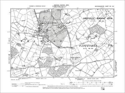 Whaddon, old map Bucks 1900: 14SE | eBay