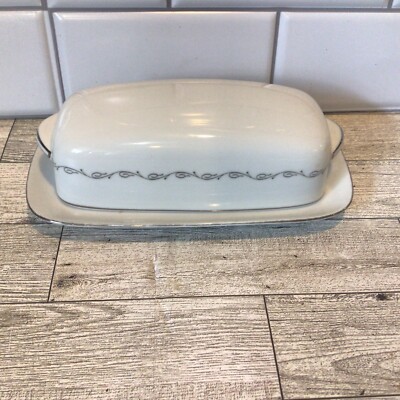 Noritake Butter dish with lid Vines/ Scroll/Japan | eBay