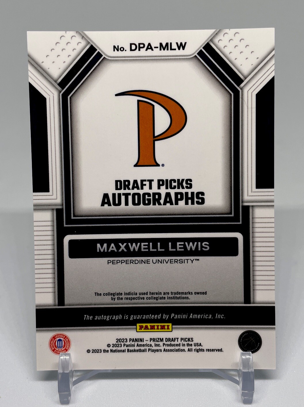 2023 Panini Prizm Draft Picks - Draft Picks Autographs Maxwell Lewis # ...