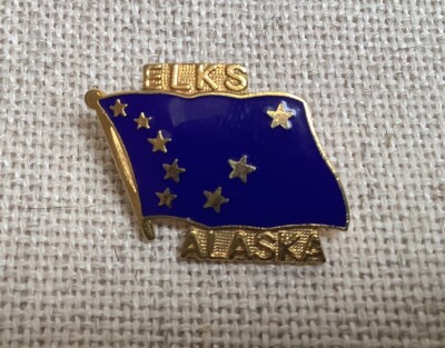 BPOE Elks Alaska Star Flag Hat Lapel Pin Pinback | eBay