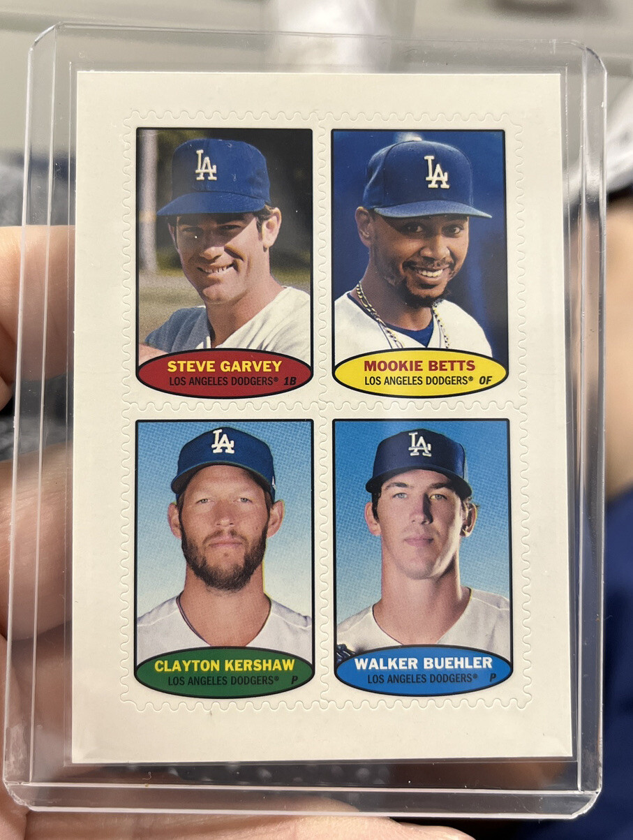 2023 Topps Heritage LA DODGERS STAMPS Garvey, Betts, Kershaw, Buehler ...