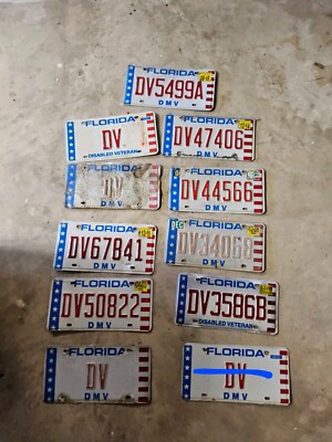 FLORIDA LICENSE PLATES Disabled Veteran or DMV Salutes vets pick one | eBay