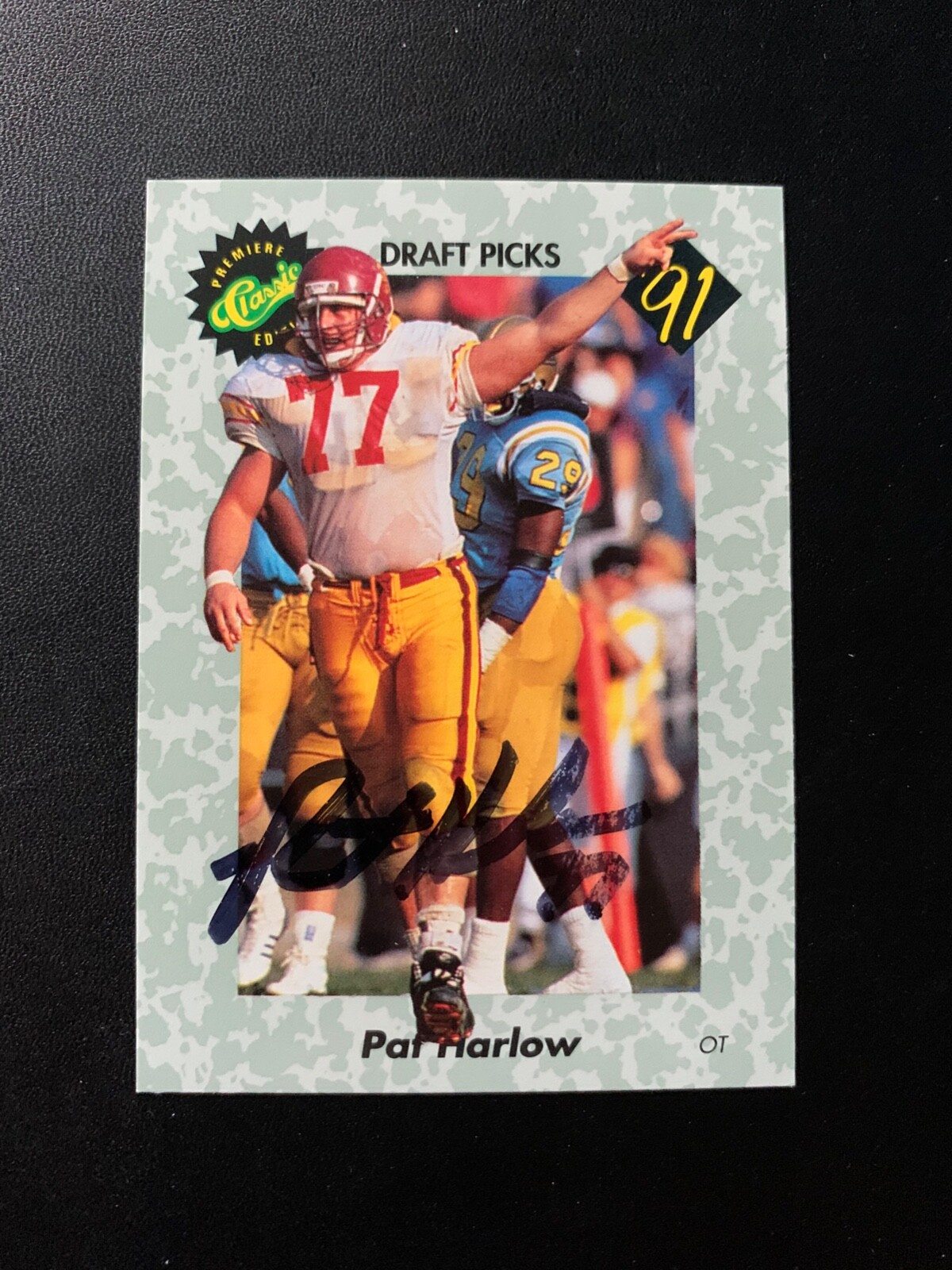 Pat Harlow Signed 1991 Classic Draft Picks #10 Rookie Card USC Trojans ...