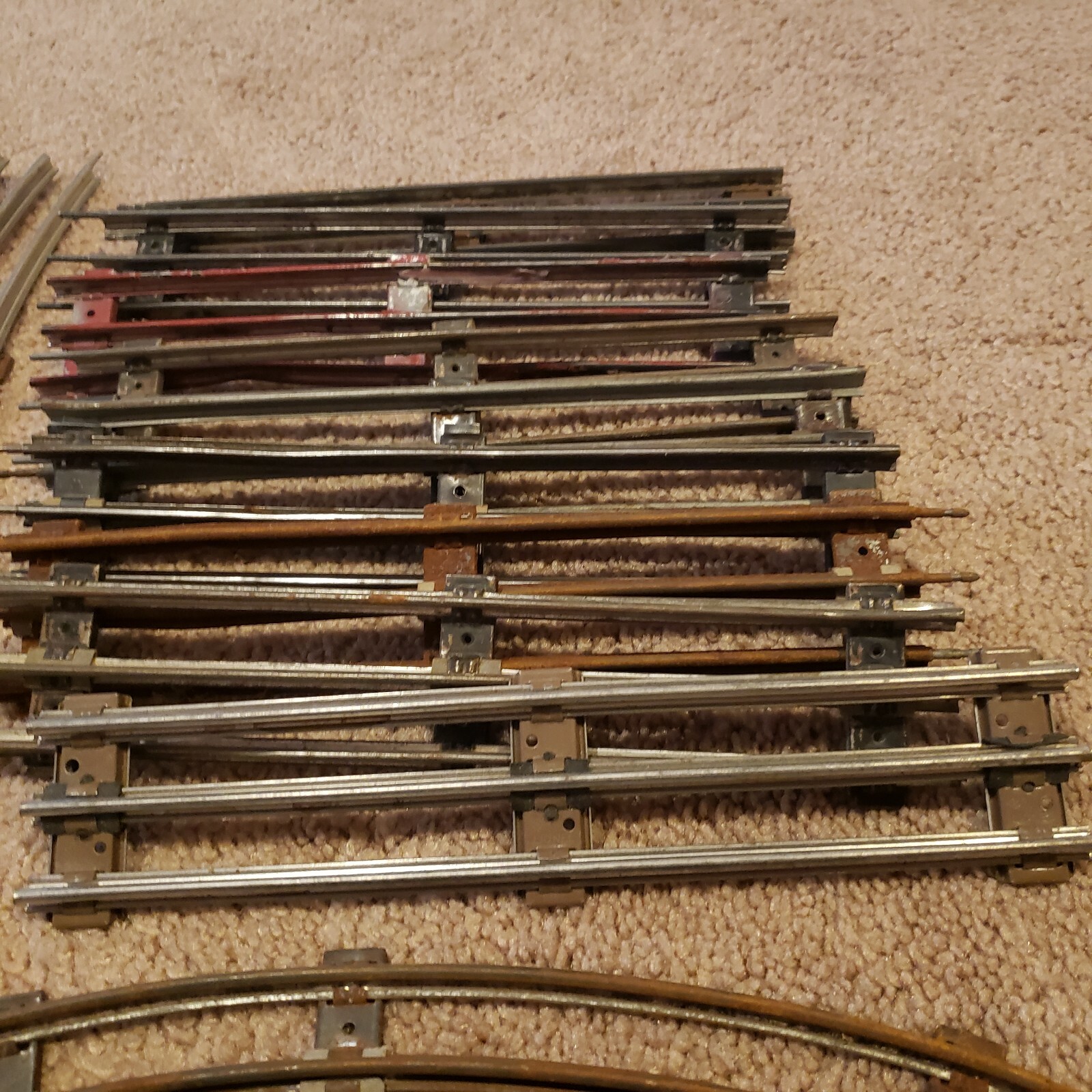 Vtg 32 Piece Lot Lionel Model Railroad Train Track O Gauge 3-Rail ...