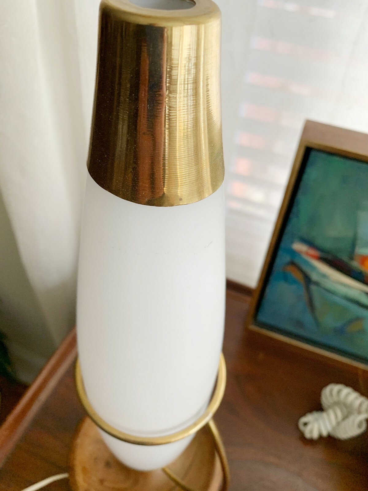Mid Century Danish Modern Atomic Space Age Rocket Table Lamp 50s | eBay