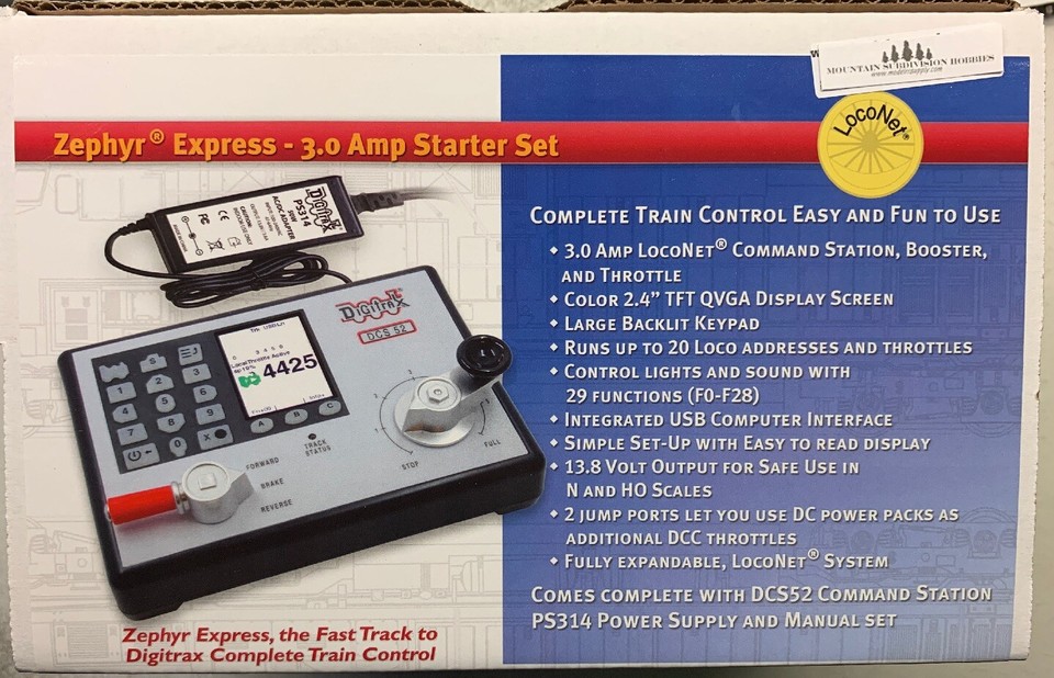 Digitrax Zephyr Express: DCC Starter Command Station Booster Throttle ...