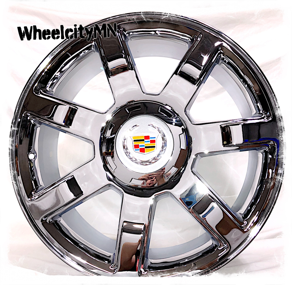 22" chrome OE 9598755 replica 5309 wheels fits 2007 2013 Cadillac ...