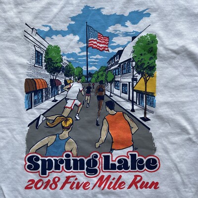 Spring Lake Five 5 mile run tee shirt NJ New Jersey shore 2018 S Small ...