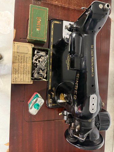 Working Singer 201 Sewing Machine with Cabinet | eBay
