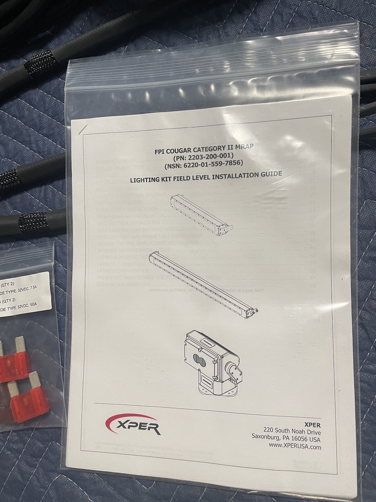 IBIS TEK LED Light Bar KIT w/ Motorized Search Lights MILITARY HMMWV ...