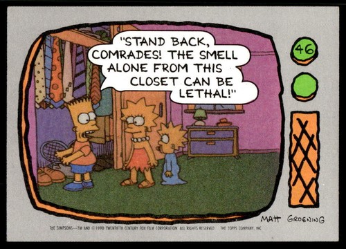 1990 Topps The Simpsons 46 Bart Simpson Stand Back, Comrades | eBay