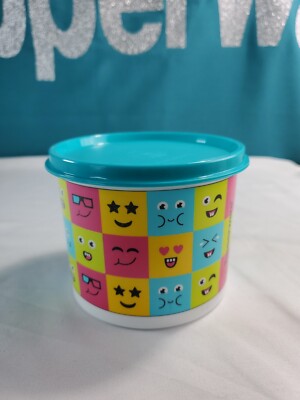 Tupperware Mini Canister Food Container 3 cup / 700ml Smiley on the go ...