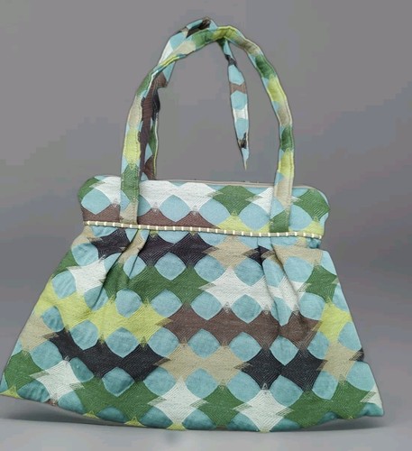 NWT Maruca Boulder Handmade Soft Fabric Boho Shoulder Bag-Blue Green ...