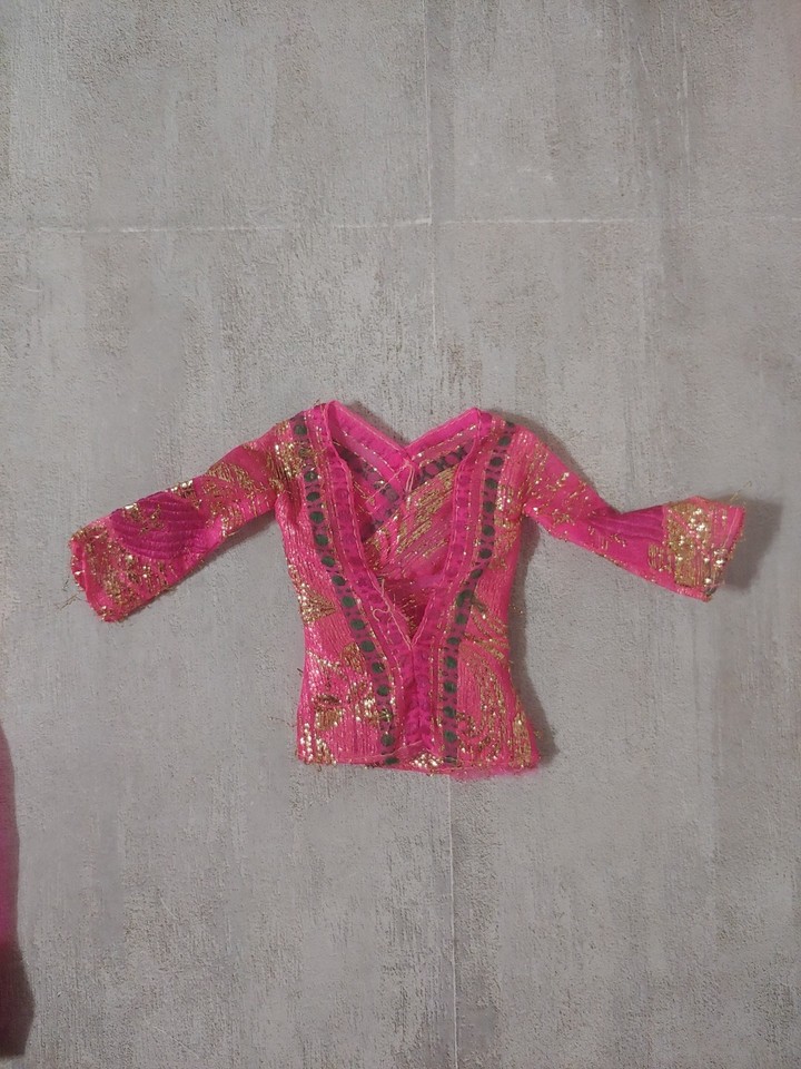 Barbie Doll Outfit Bright N Brocade #1786 Pink & Gold Metallic Outfit ...