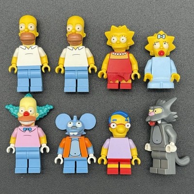 LEGO Minifigure Lot 8 Simpson Figures CMF Series 1 Homer, Lisa, Maggie ...
