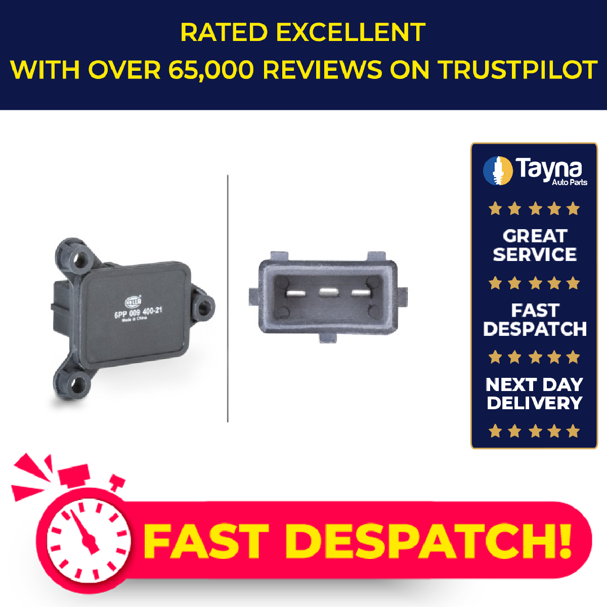 MAP Sensor fits LANCIA DEDRA 835 1.8 89 to 99 Manifold Pressure Hella ...