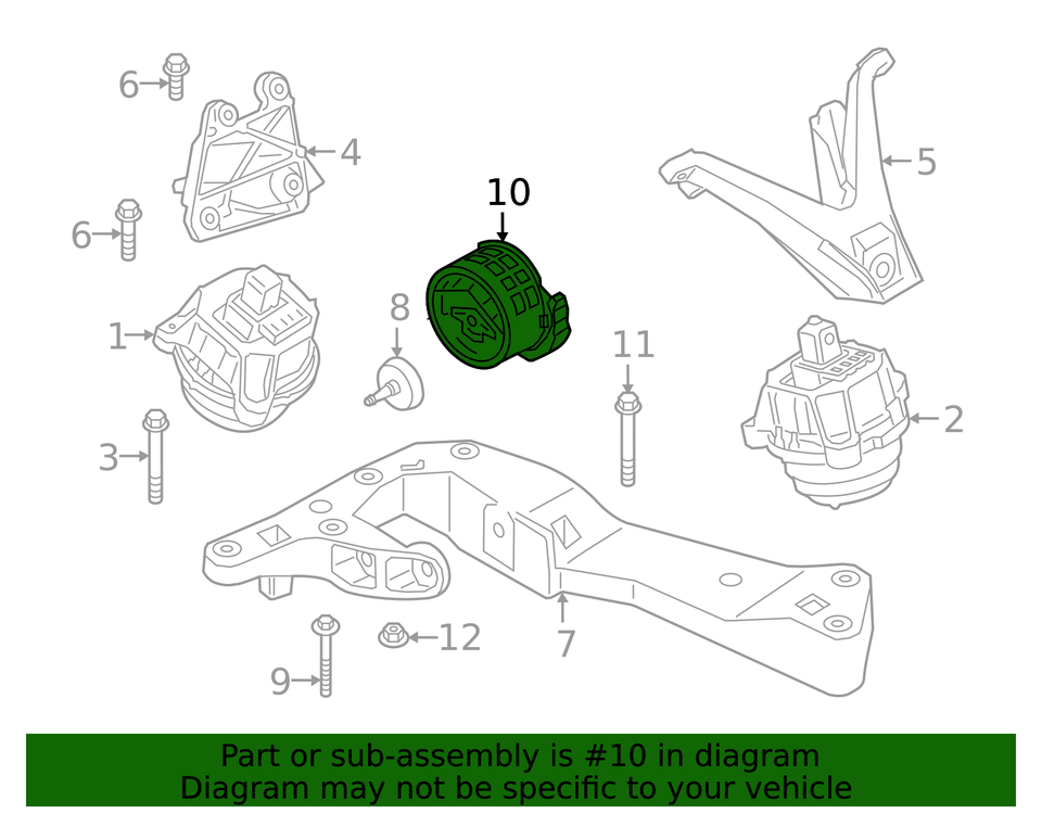 Genuine BMW Trans Mount 22-32-6-860-529 | eBay