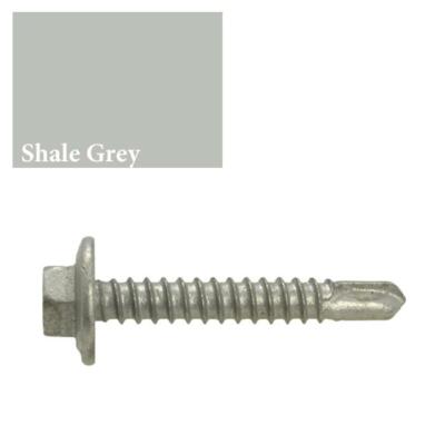 SHALE GREY GULL GREY Hex 12g-14 x 20mm Metal Self Drilling Tek Screw ...