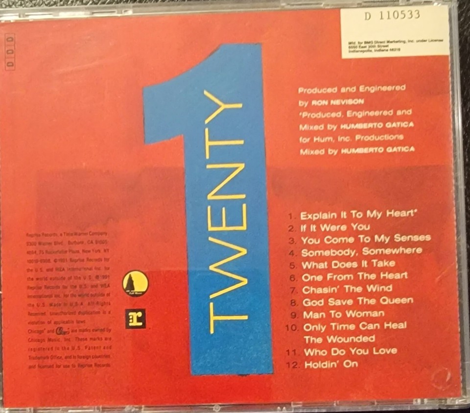 Chicago - Twenty 1 CD USED MINT CONDITION 75992639125 | eBay