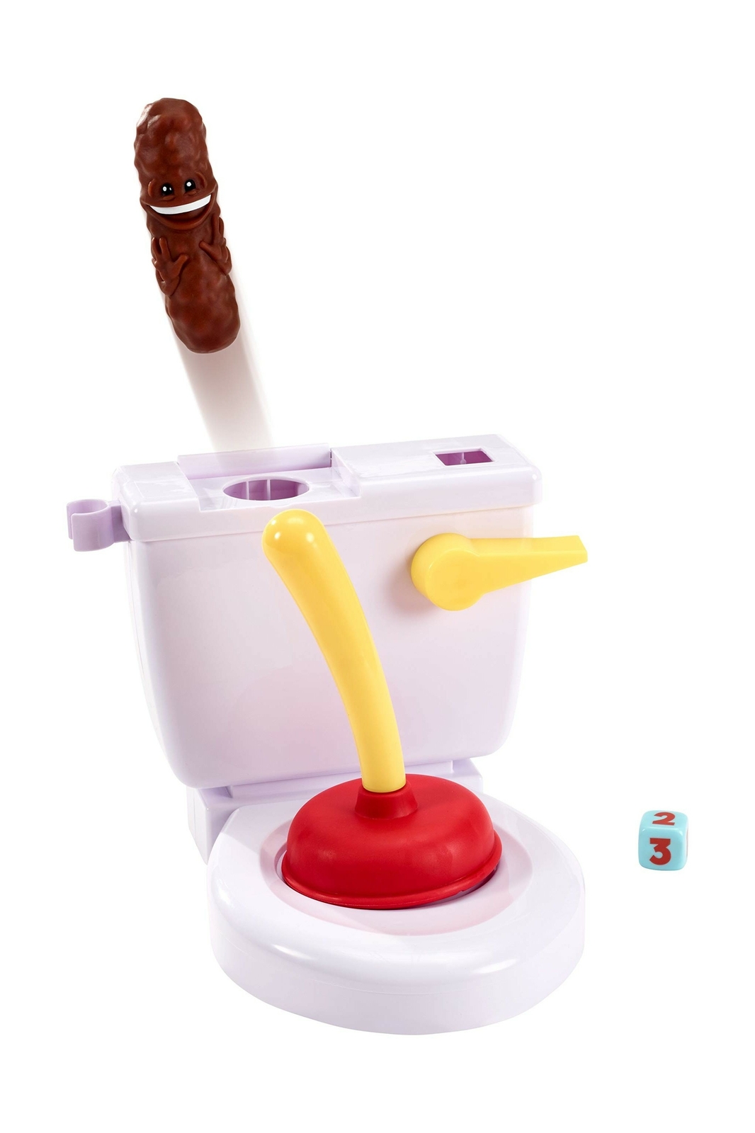 Flushin Frenzy Game Little Plastic Poop Toilet Plunger Die Fun Colorful ...