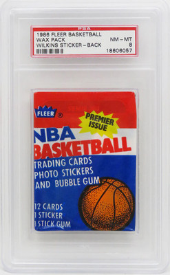 1986 Fleer Basketball Wax Pack - (Encapsulated / Graded PSA 8) (D ...